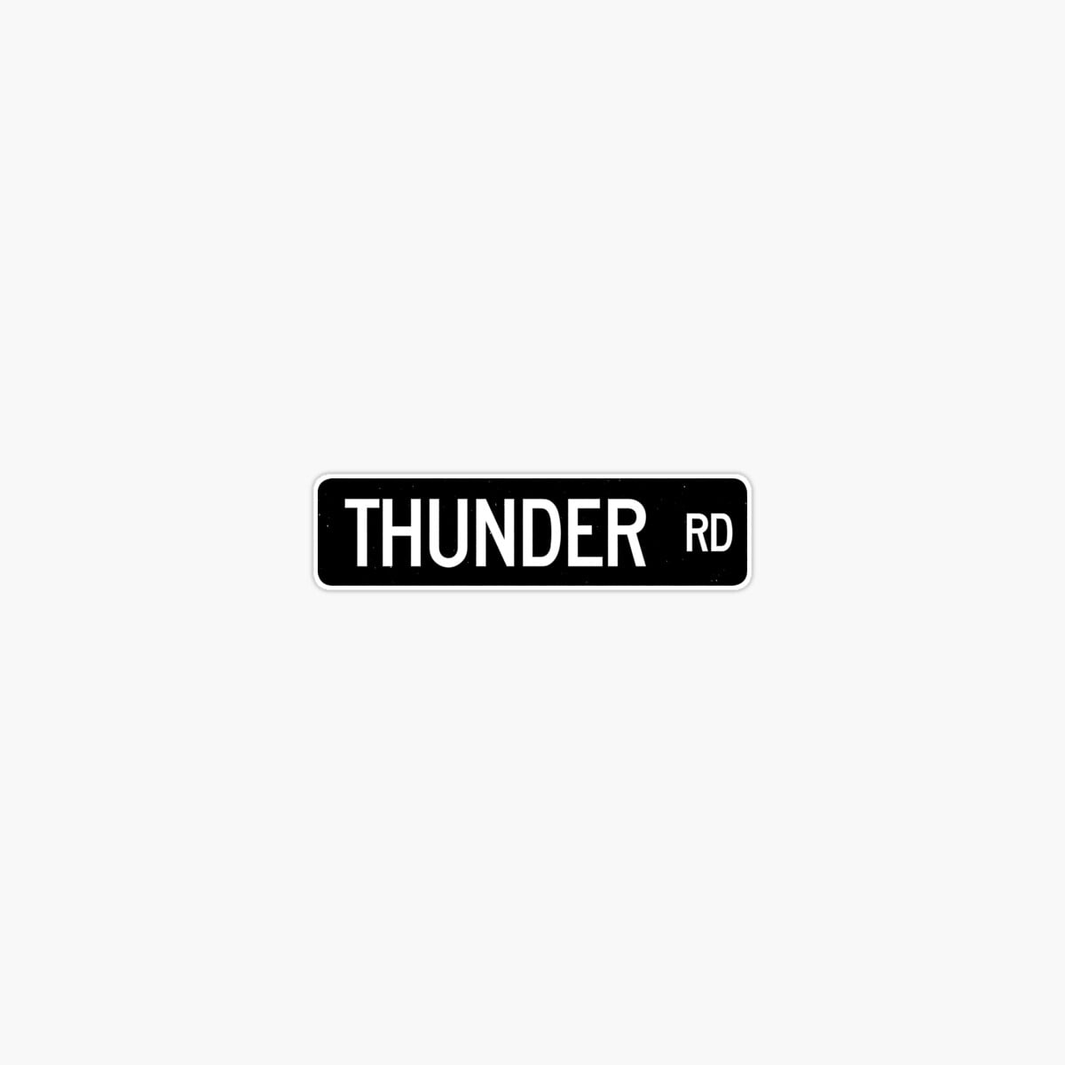 Onim Thunder Road Street Sign Sticker, Phone Decal Water Bottle Stickers Car Decals, Funny ...