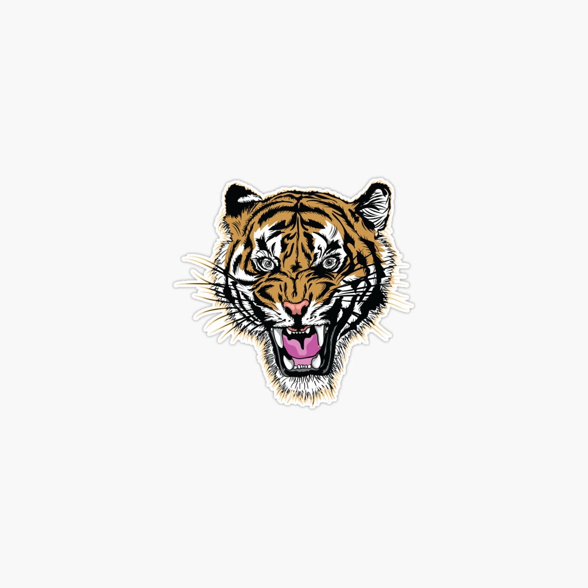 Onim Tiger Sticker, Phone Decal Water Bottle Stickers Car Decals, Funny ...