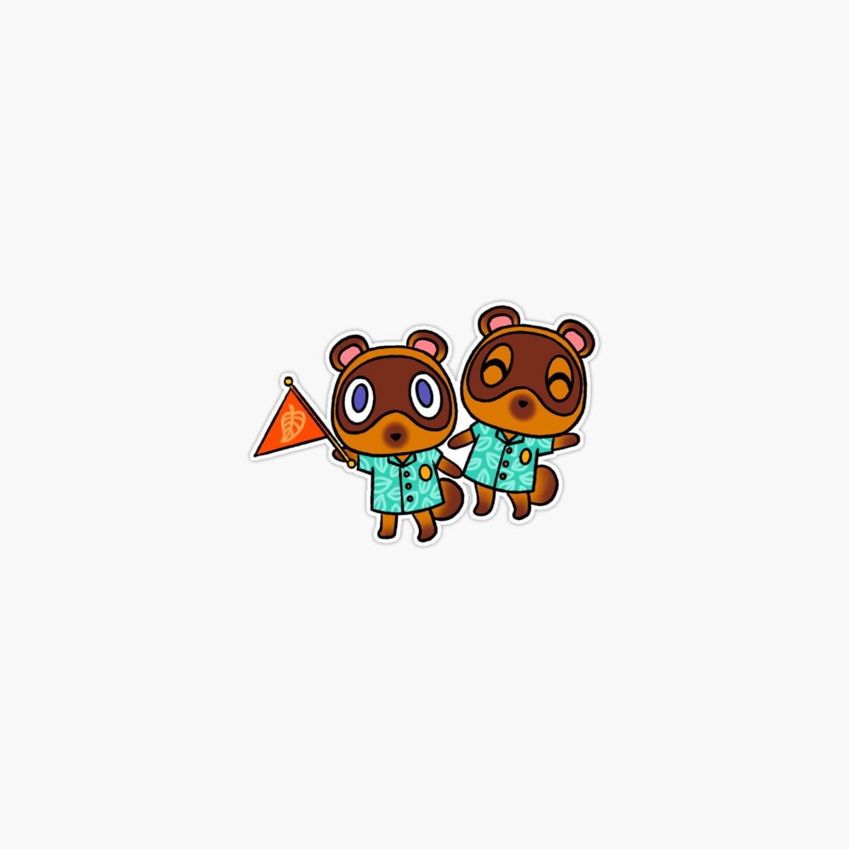 Onim Timmy And Tommy Nook Acnh Sticker, Phone Decal Water Bottle ...