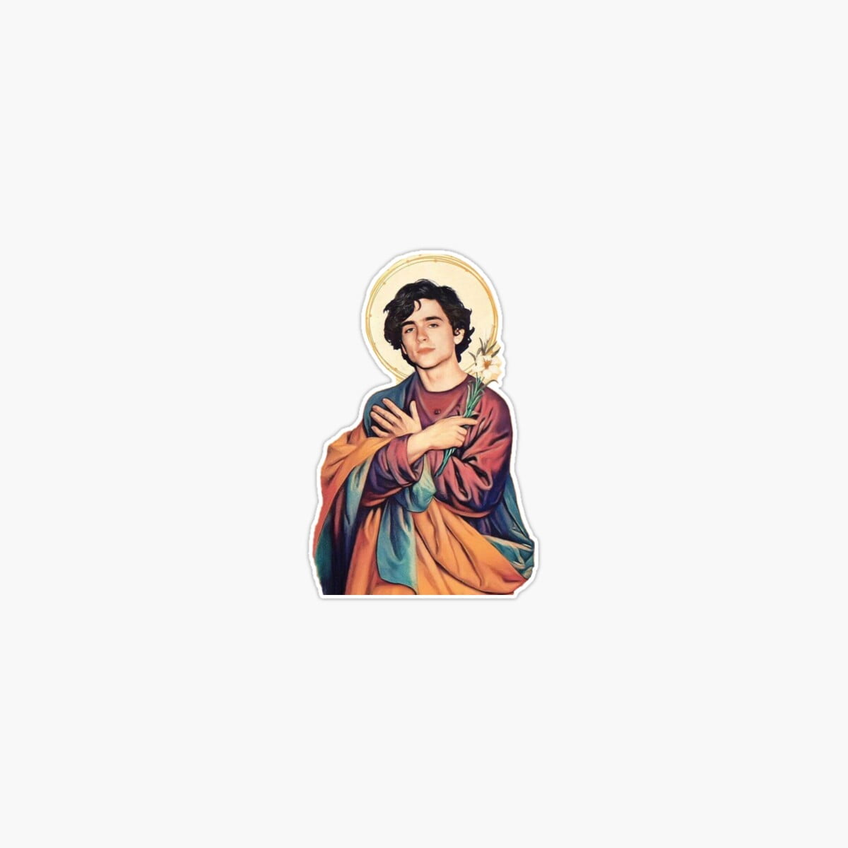 Onim Timothee Chalamet Saint/God Sticker Sticker, Phone Decal Water ...
