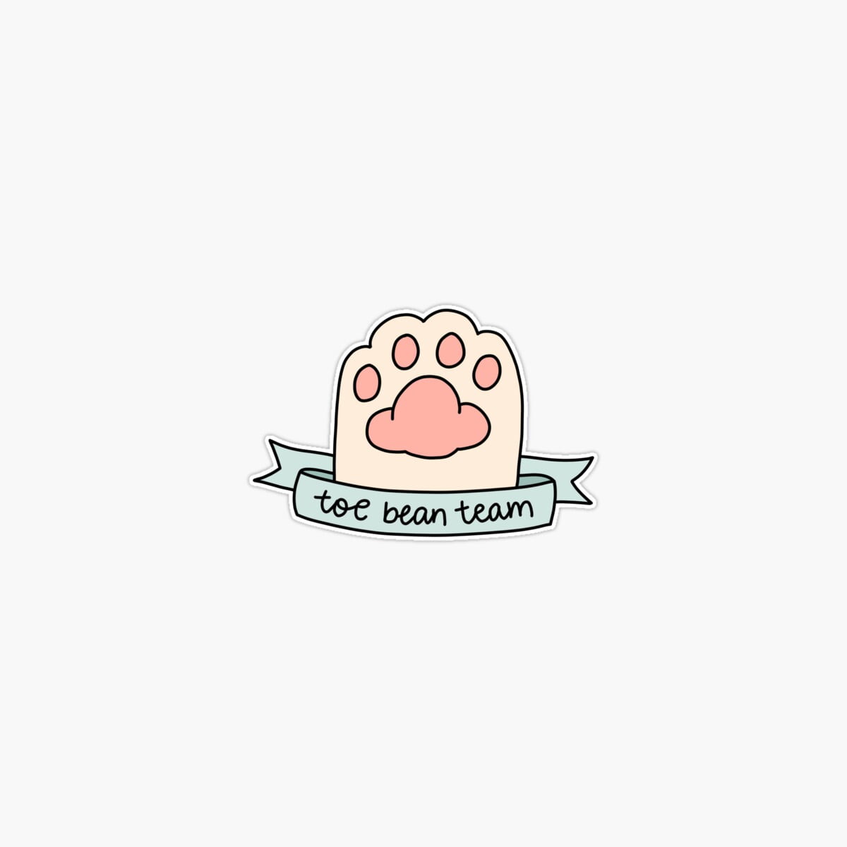 Onim Toe Bean Team Sticker, Phone Decal Water Bottle Stickers Car Decals, Funny Birthday Gift ...