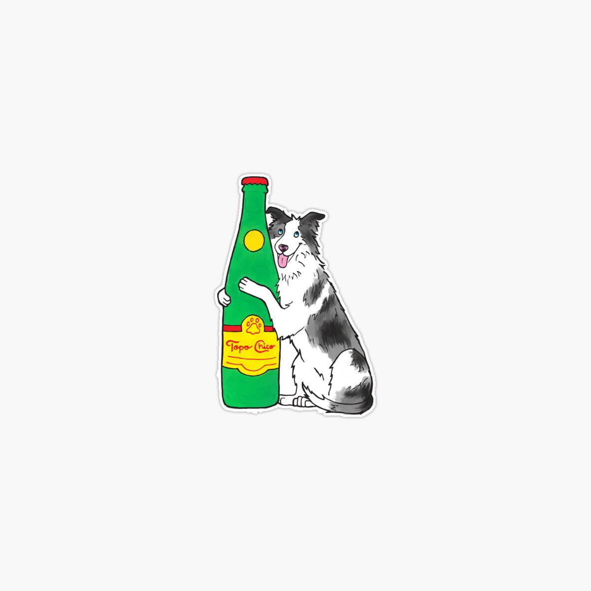 Onim Topo Chico Pup Sticker, Phone Decal Water Bottle Stickers Car ...