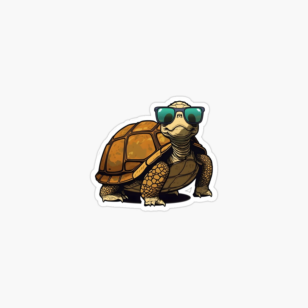 Onim Tortoise In Shades | Cool Tortoise Sticker And T-Shirt Sticker ...