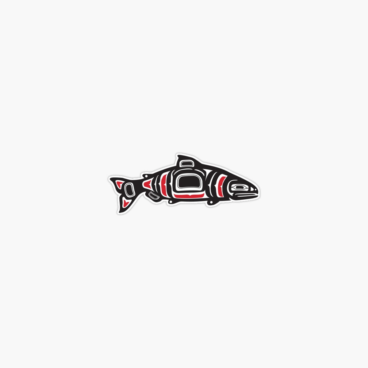 Onim Totem Salmon Sticker - Walmart.com