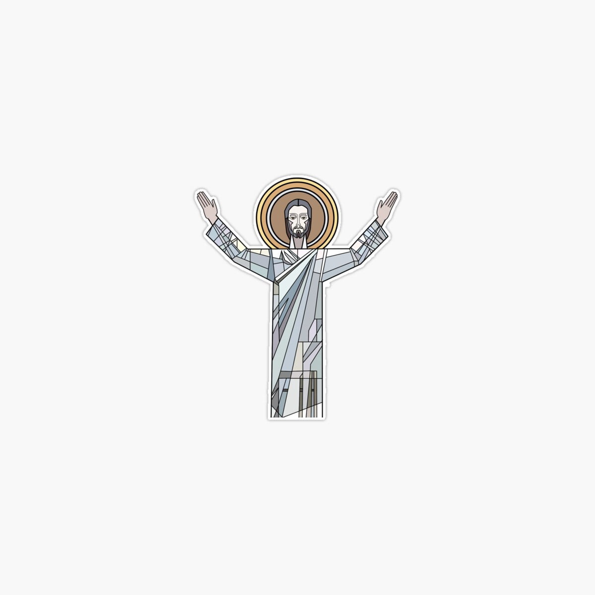 Onim Touchdown Jesus Sticker, Phone Decal Water Bottle Stickers Car ...
