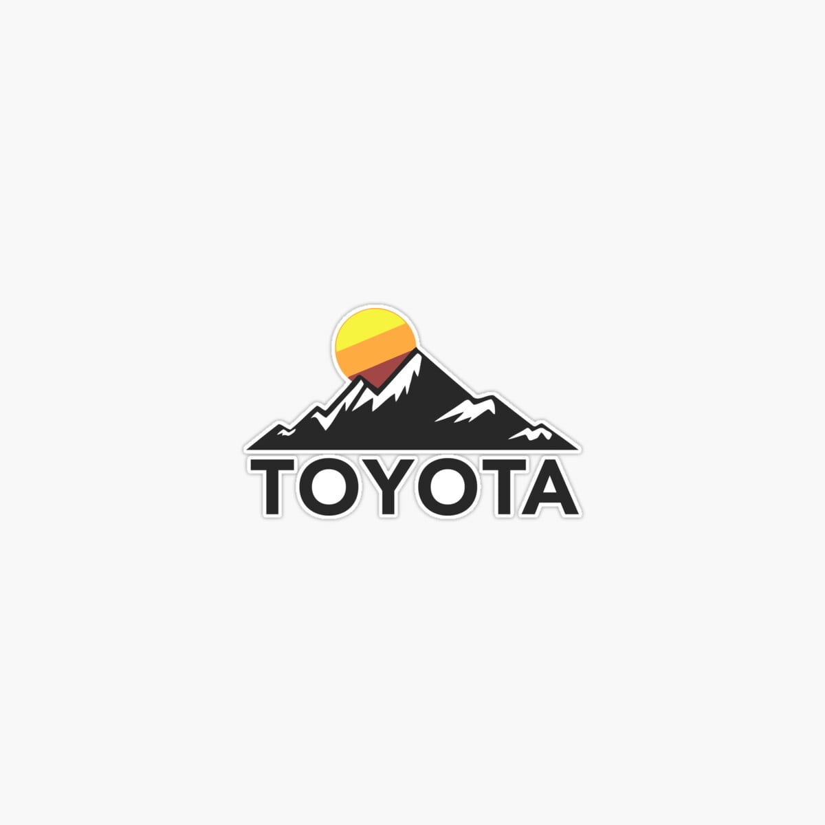 Onim Toyota Mountain Logo T-Shirt - Small Chest-Left Size Sticker ...