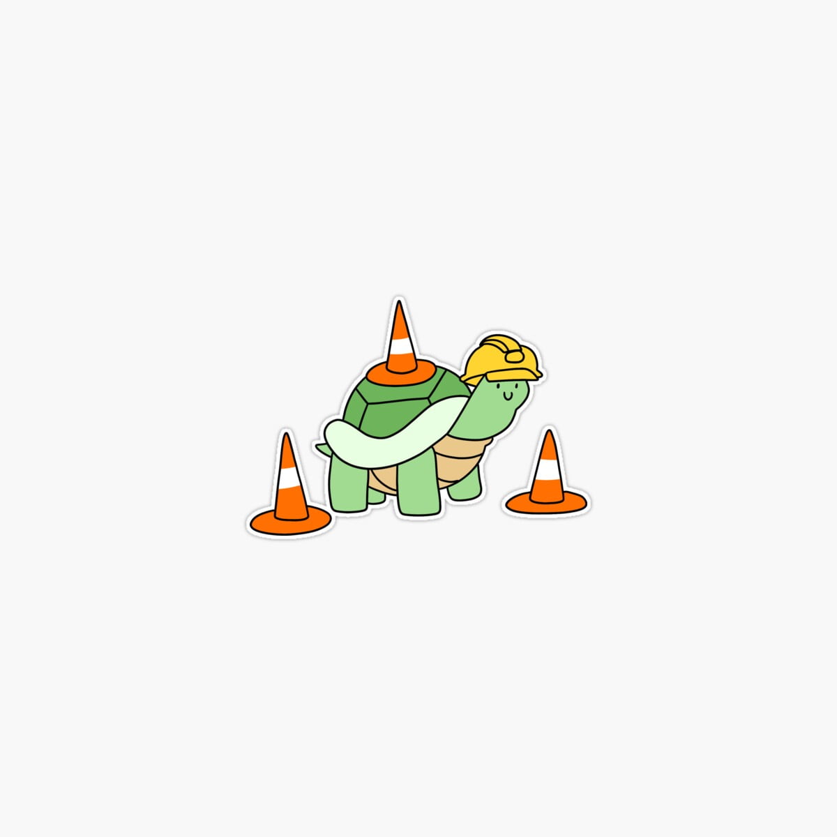 Onim Traffic Cone Turtle Sticker - Walmart.com