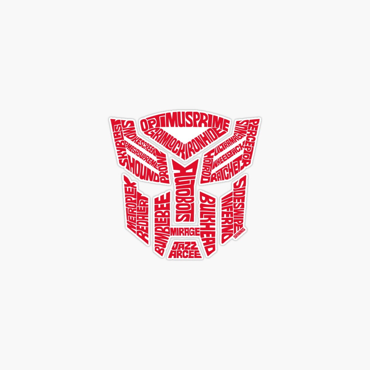 Onim Transformers Autobots Red Sticker, Phone Decal Water Bottle Stickers Car Decals, Funny ...