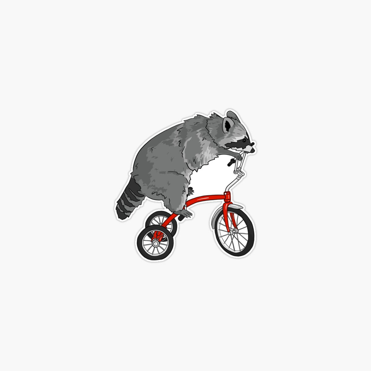 Onim Trash Panda Tricycle Sticker - Walmart.com