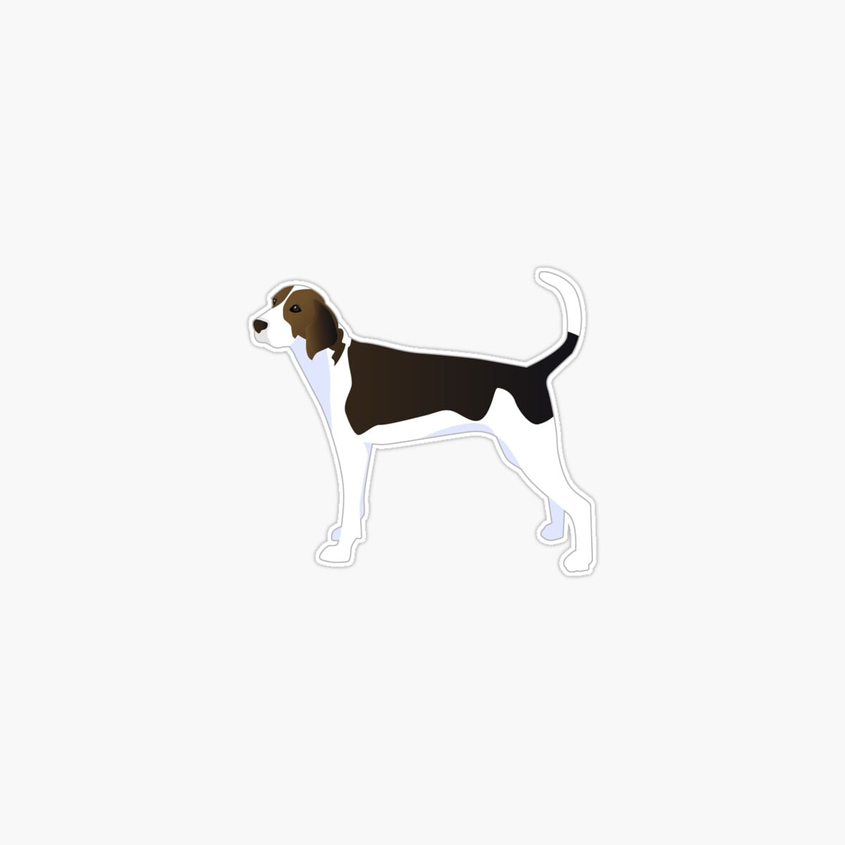 Onim Treeing Walker Coonhound Basic Breed Silhouette Illustration ...