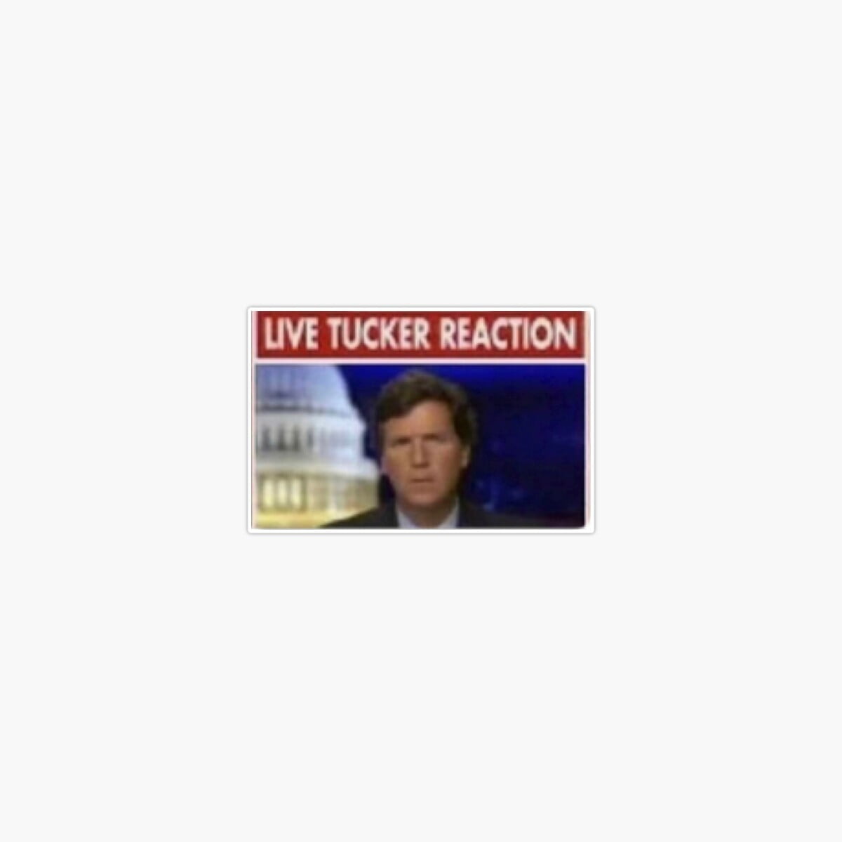 Onim Tucker Carlson Live Tucker Reaction Sticker, Phone Decal Water ...