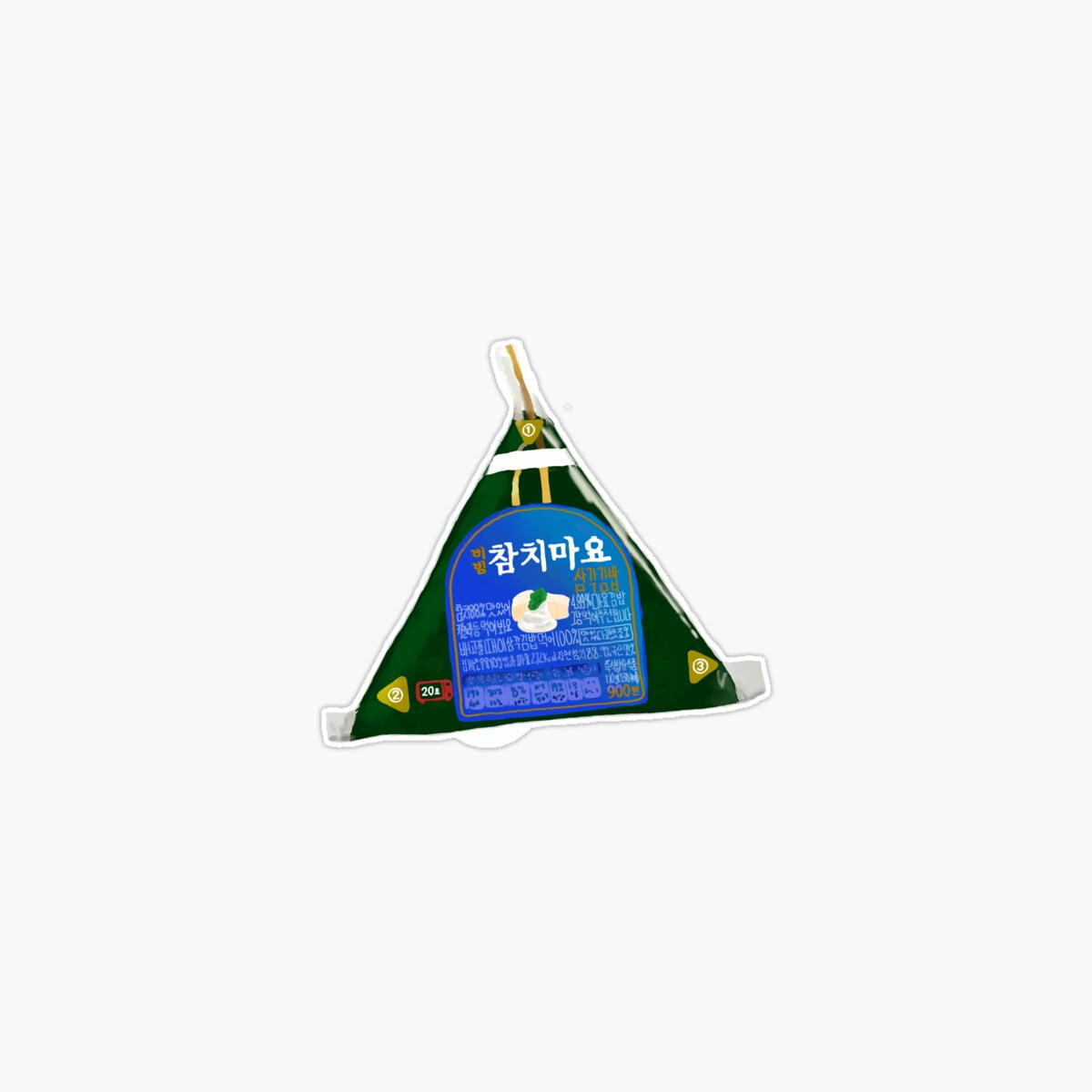Onim Tuna Triangle Kimbap 참치마요 김밥 Sticker - Walmart.com