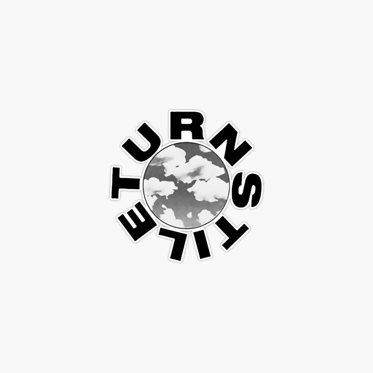 Onim Turnstile Merch Glow on Cloud Shirt Classic . Sticker - Walmart.com