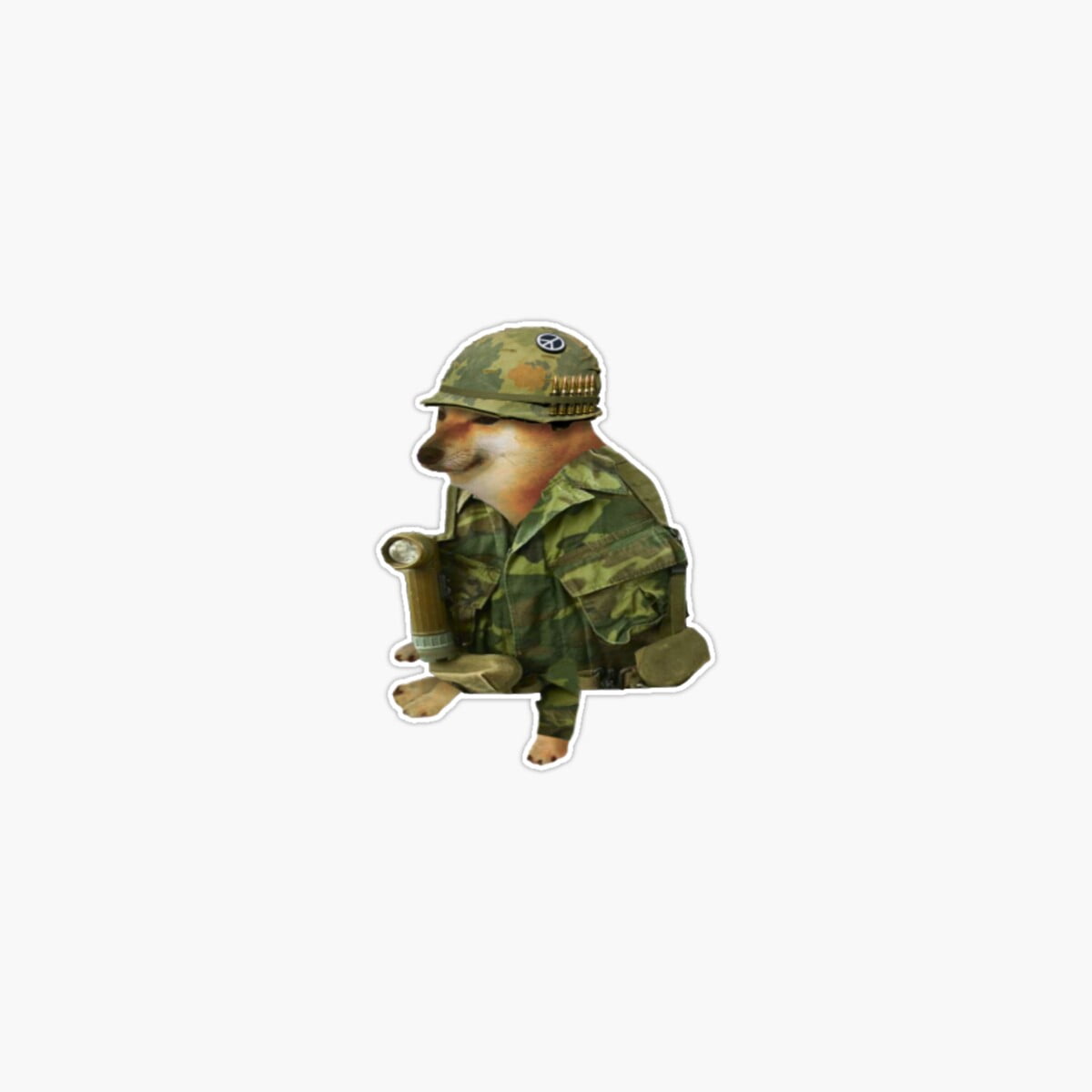 Onim U.S Vietnam War Marine Cheems Sticker, Phone Decal Water Bottle ...