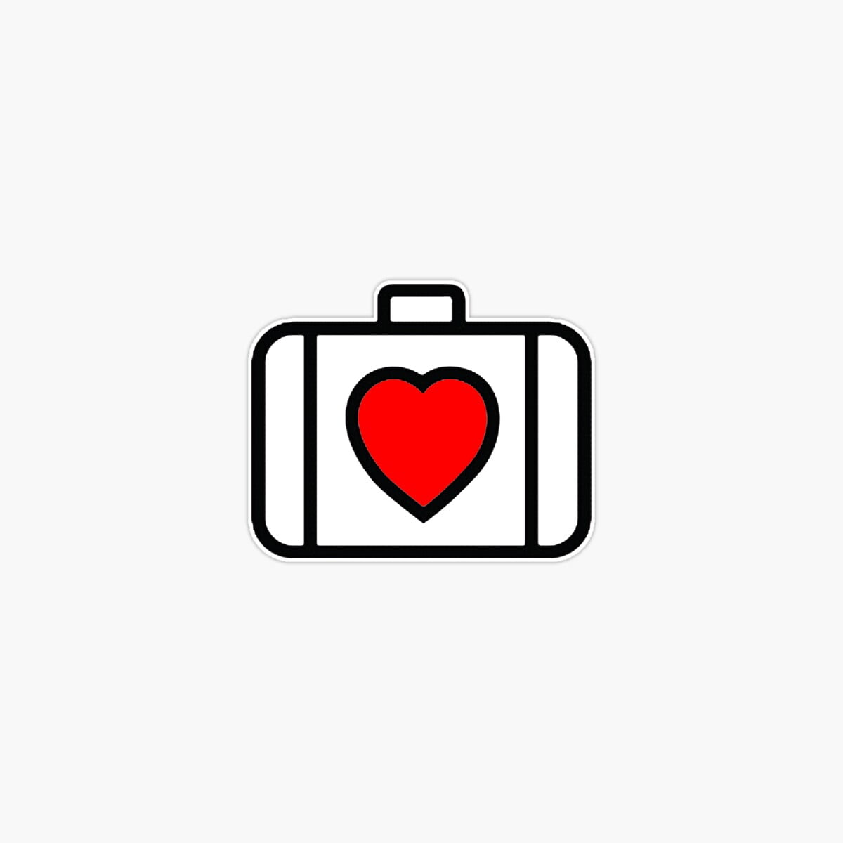 Onim U2 Inspired Red Heart In Suitcase Sticker, Phone Decal Water ...