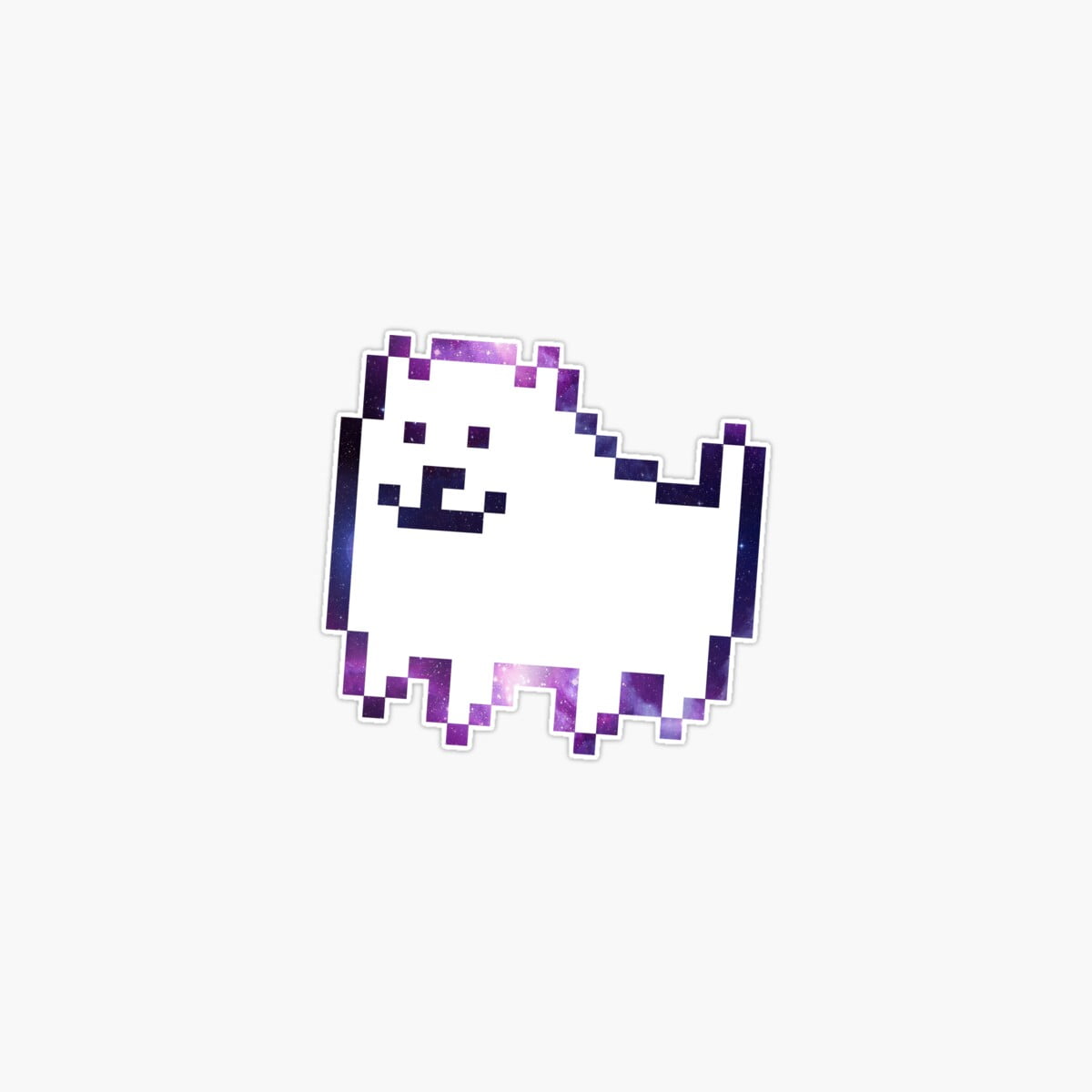 Onim Undertale Annoying Dog Galaxy Sticker, Phone Decal Water Bottle ...