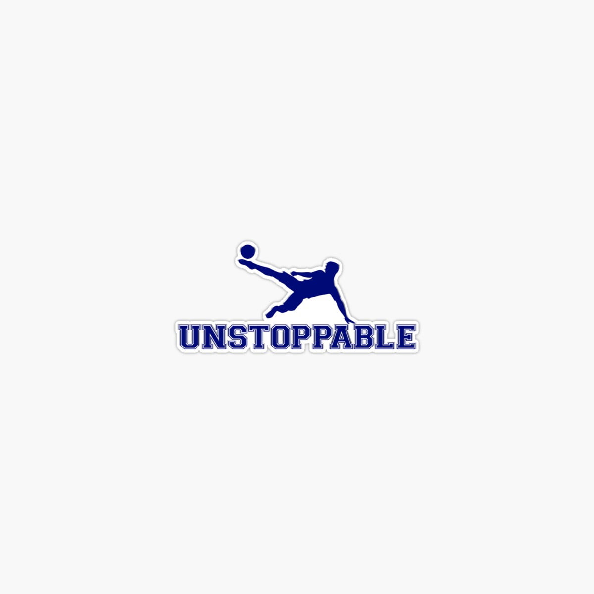 Onim Unstoppable Football Motif (Full Kick) Sticker, Phone Decal Water ...