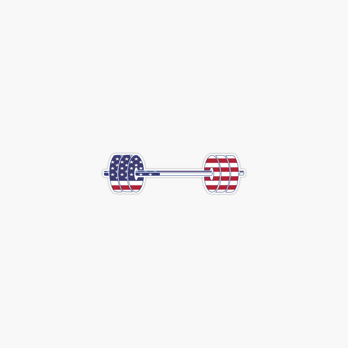 Onim Usa Flag Barbell Powerlifting Weight Lifting Form Sticker, Phone ...