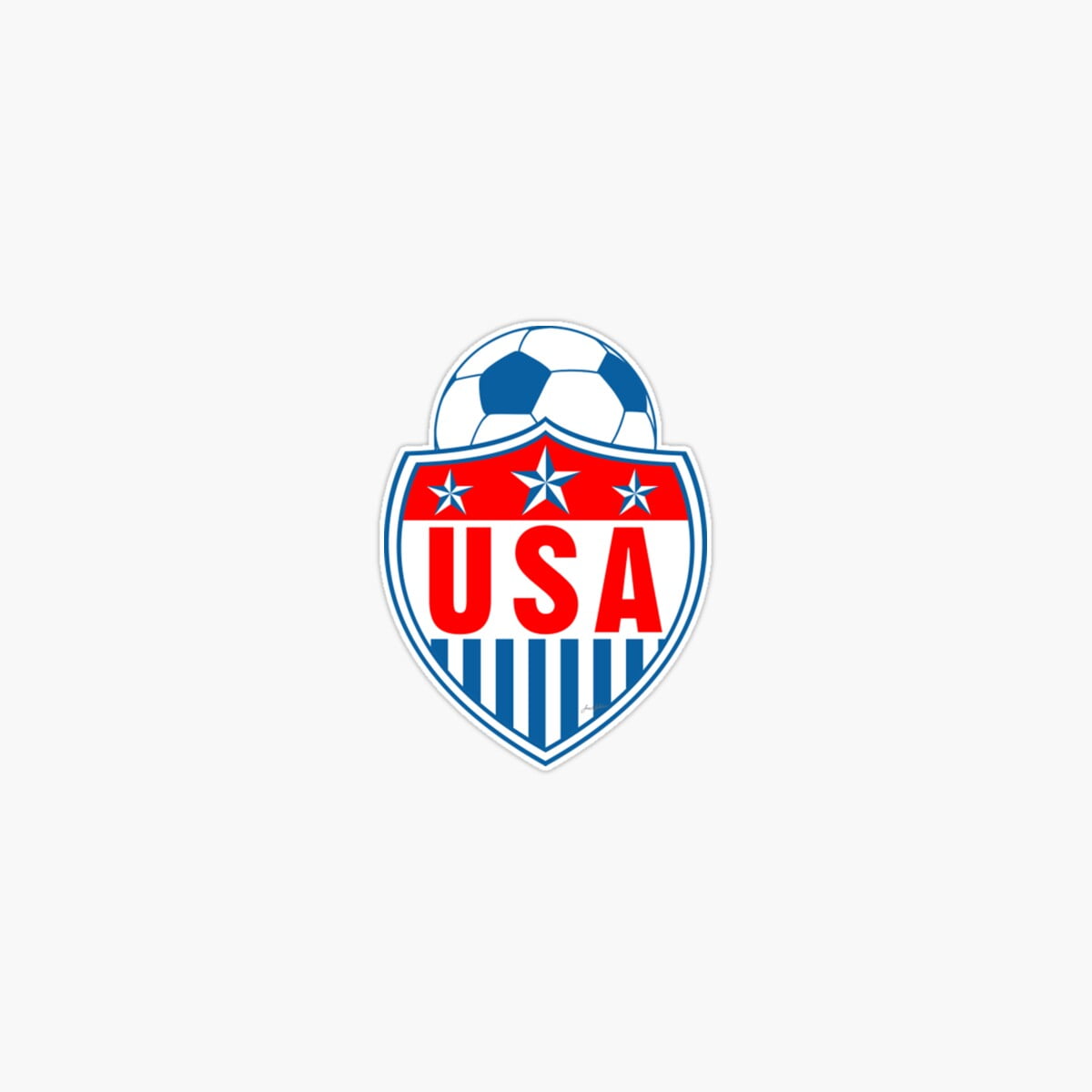 Onim Usa Soccer Shield Sticker, Phone Decal Water Bottle Stickers Car ...