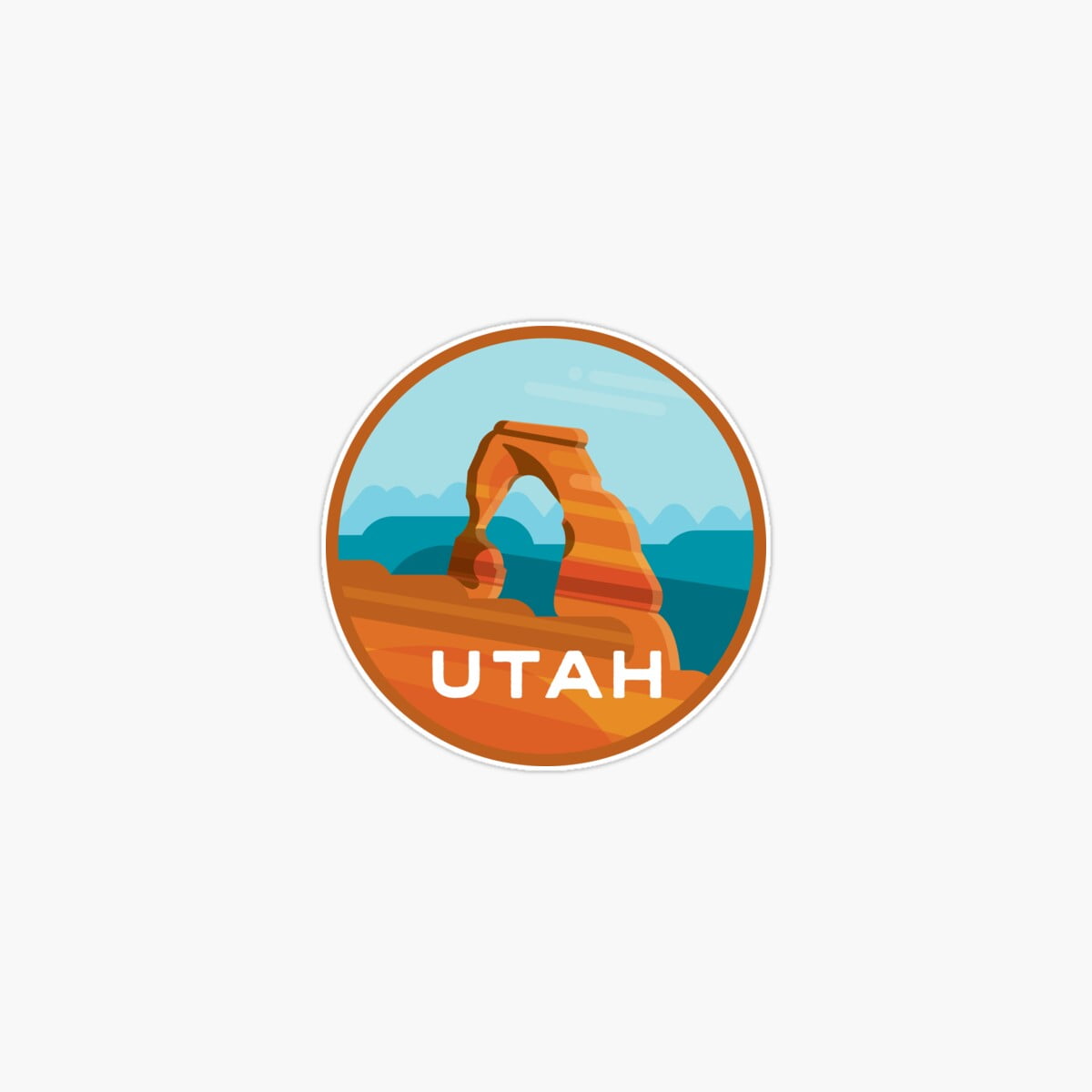 Onim Utah Arches National Park, Delicate Arch Sticker, Phone Decal ...