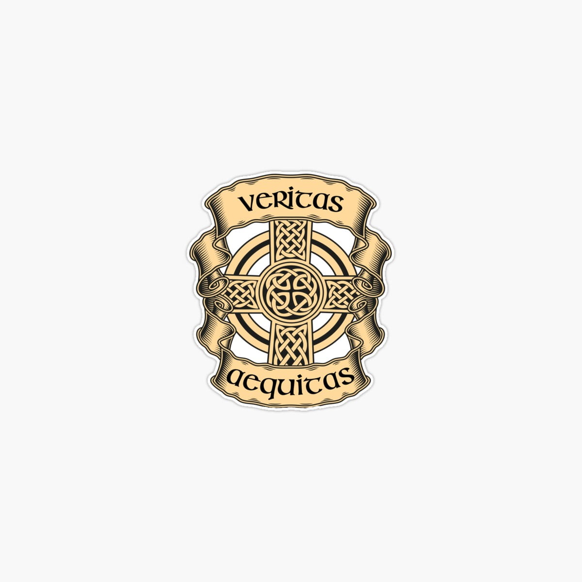 Onim VERITAS AQUITAS-TRUTH AND JUSTICE Sticker - Walmart.com