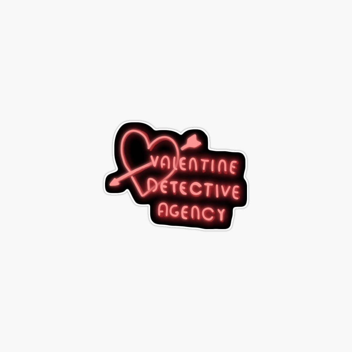 Onim Valentine Detective Agency Neon Sign Sticker, Phone Decal Water ...