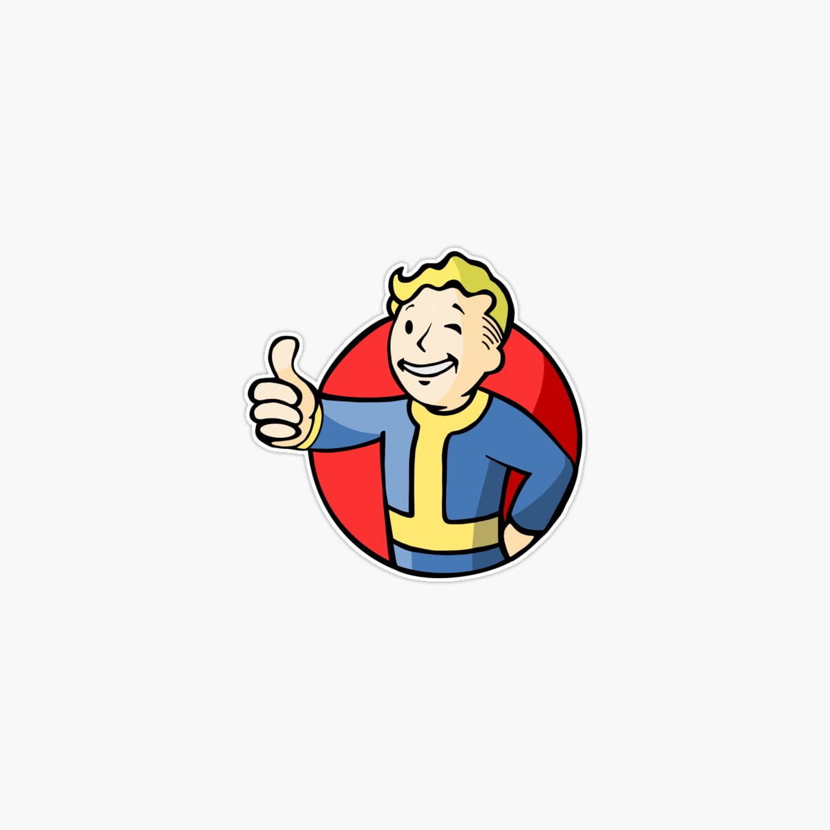 Onim Vault Boy - Thumbs Up Sticker, Phone Decal Water Bottle Stickers ...