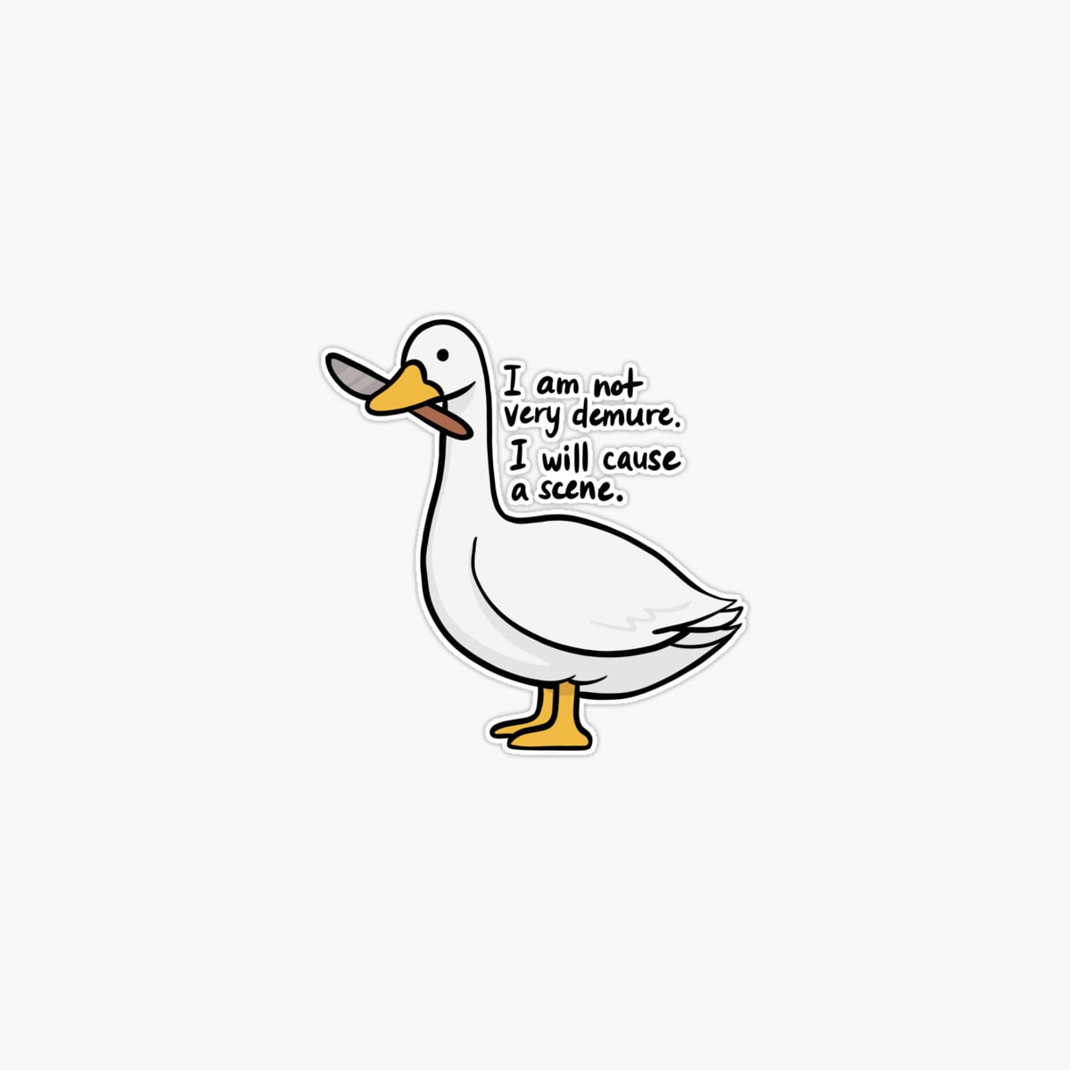 Onim Very Demure Goose Sticker, Phone Decal Water Bottle Stickers Car ...