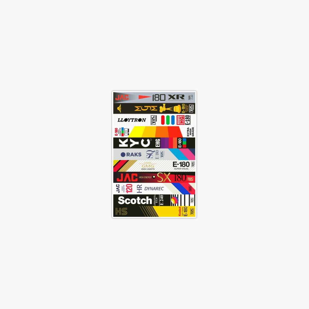 Onim Vhs Sticker, Phone Decal Water Bottle Stickers Car Decals, Funny ...