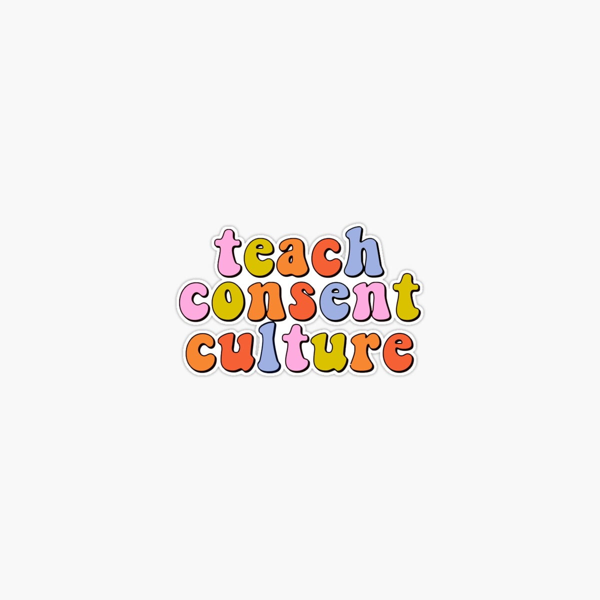 Onim Vibrant Pink, Yellow, Orange, Red and Purple Teach Consent Culture ...