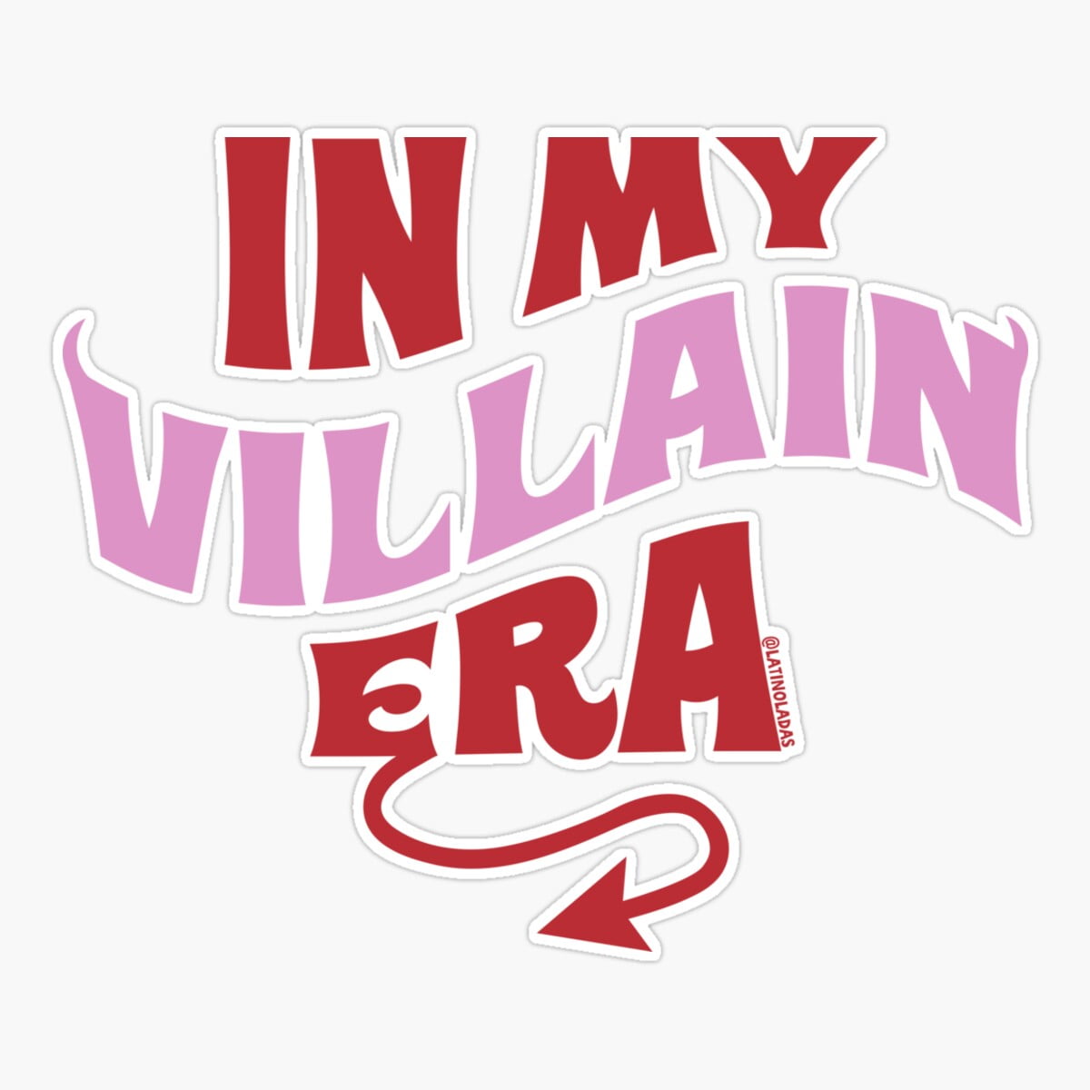 Onim In My Villain Era / Book Nerd Hot Pink Red Sassy Devil Horns And ...