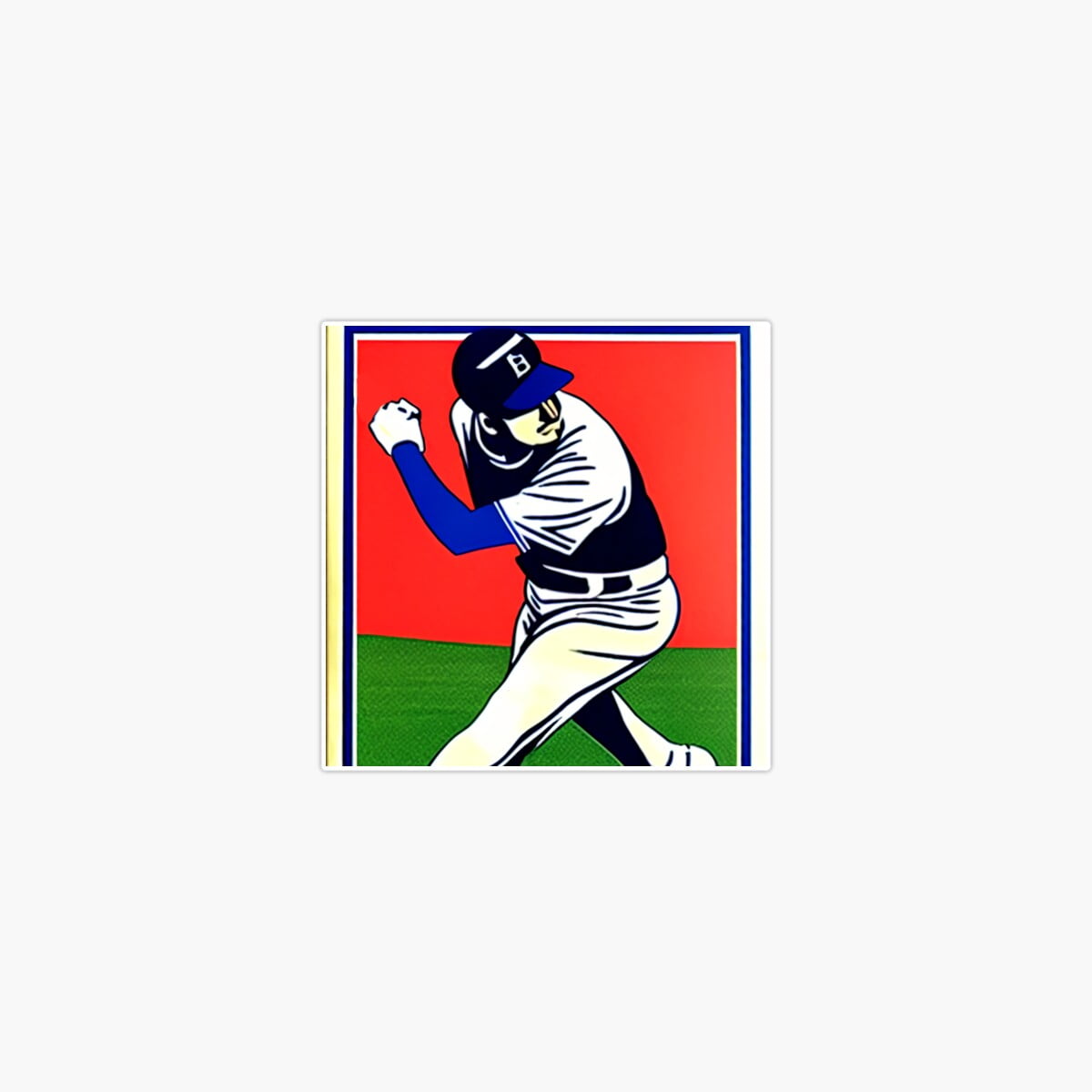 Onim Vintage 80S Baseball Pitcher Sticker, Phone Decal Water Bottle ...