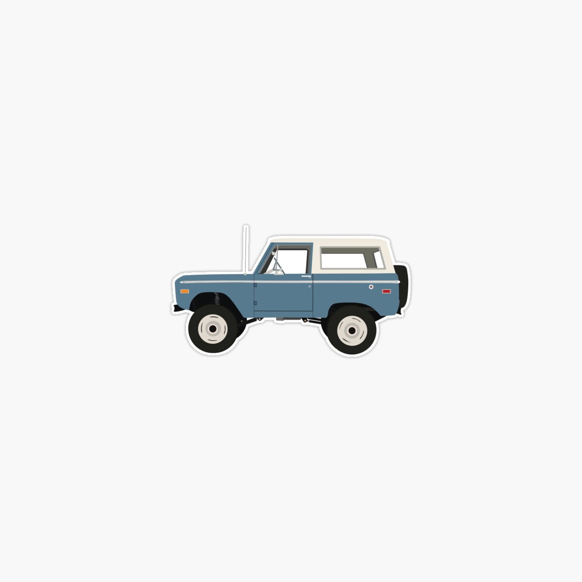 Onim Vintage Blue Ford Bronco Sticker, Phone Decal Water Bottle ...