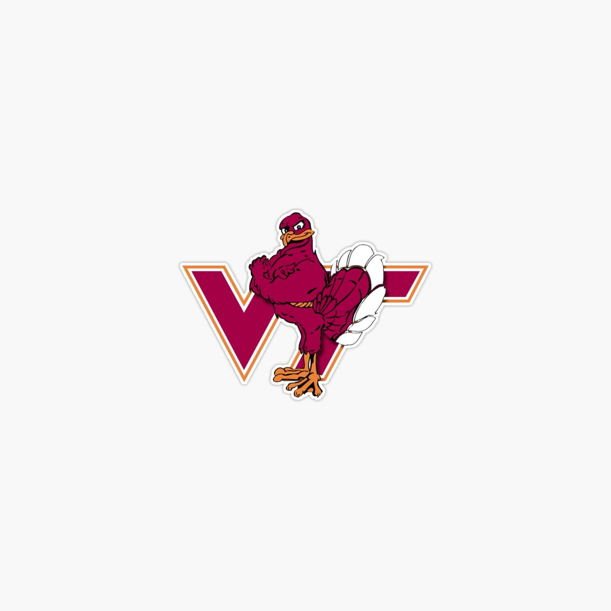 Onim Virginia Tech Sticker, Phone Decal Water Bottle Stickers Car ...