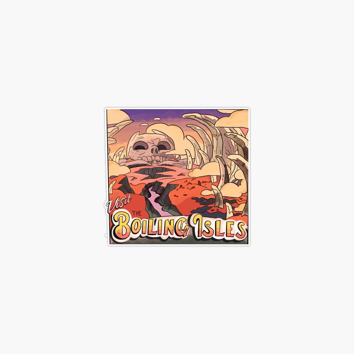 Onim Visit The Boiling Isles - The Owl House Mock Travel Poster Sticker ...