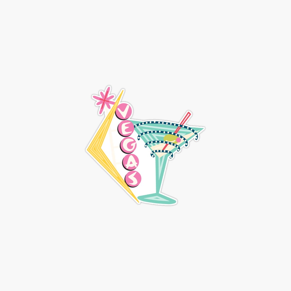 Onim Viva Las Vegas Sticker, Phone Decal Water Bottle Stickers Car ...