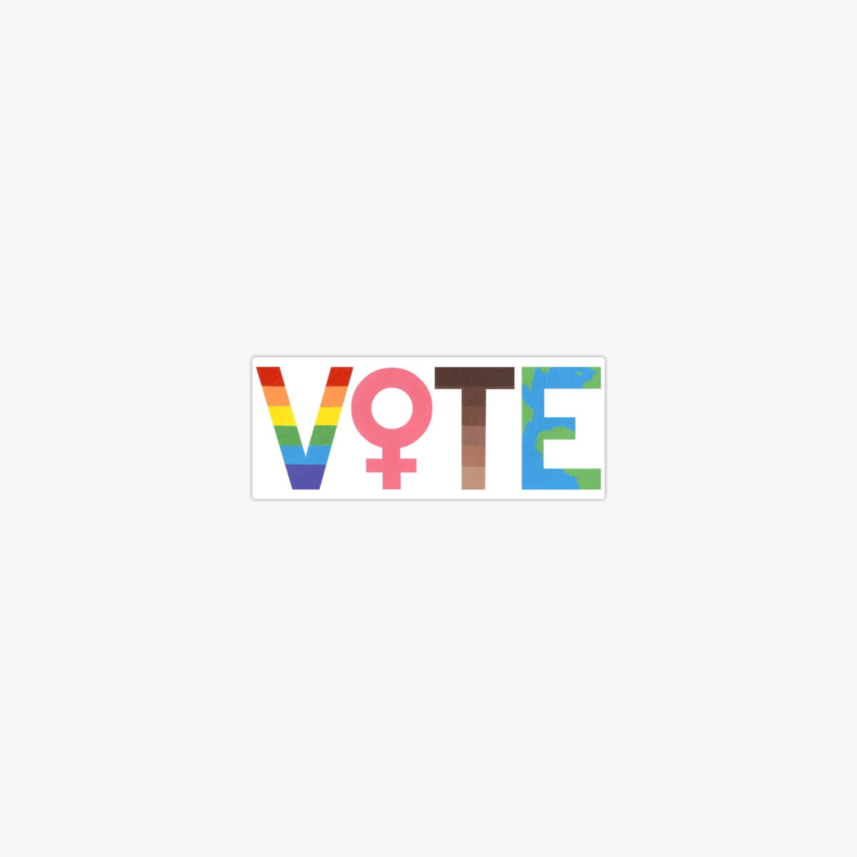 Onim Vote Graphic- Lgbtq+, Feminism, Blm, And Climate Change Sticker ...