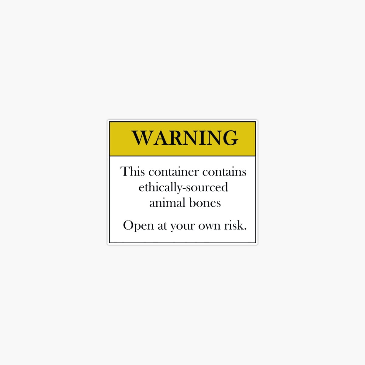Onim Vulture Culture Warning Sticker - Walmart.com