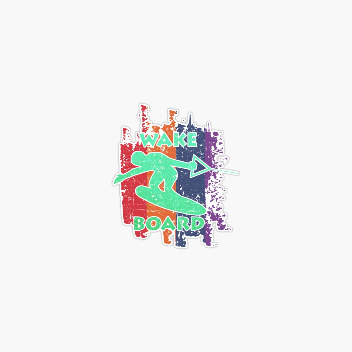 Onim Wake Board Sticker, Phone Decal Water Bottle Stickers Car Decals ...