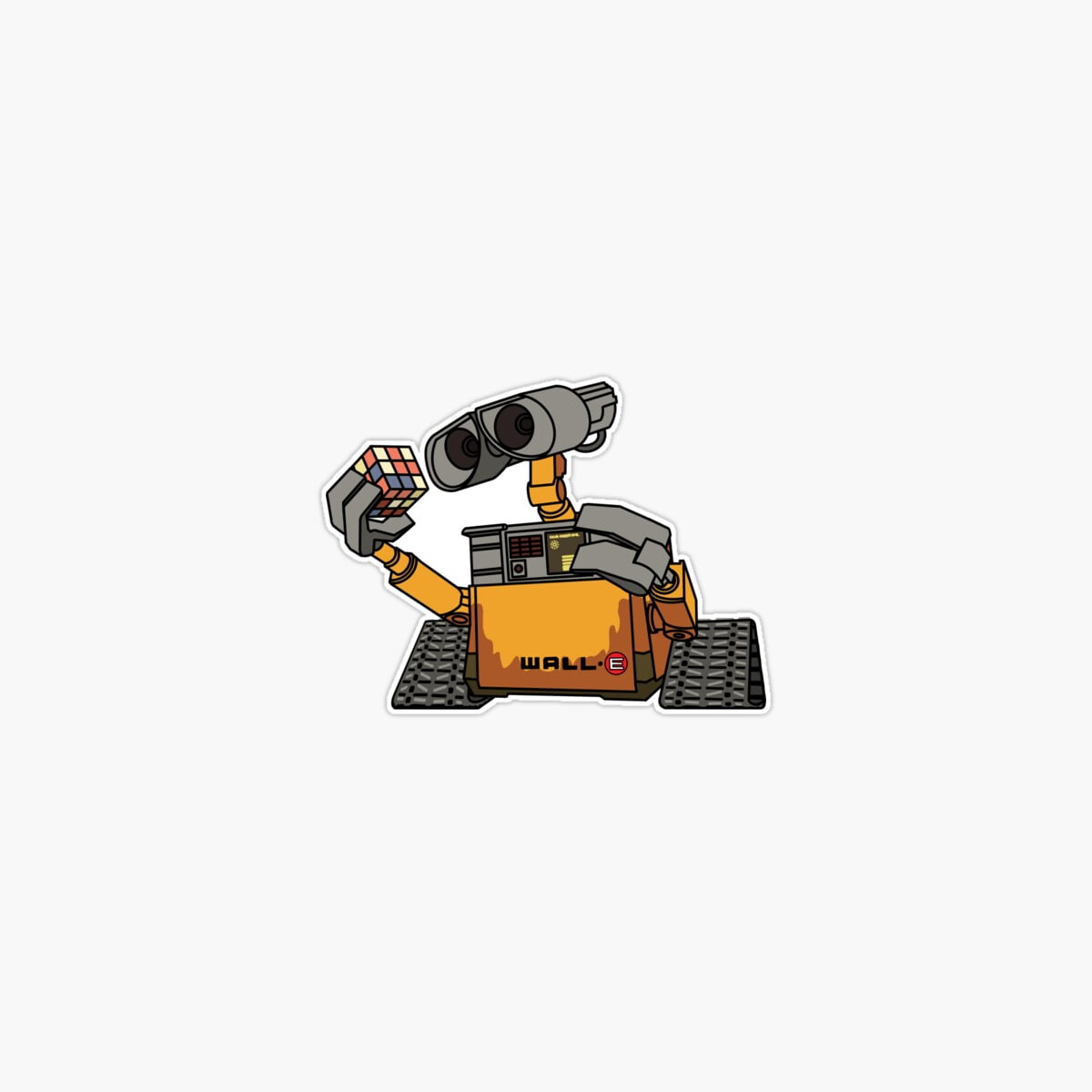 Onim Wall-E With A Rubik’S Cube Sticker, Phone Decal Water Bottle ...