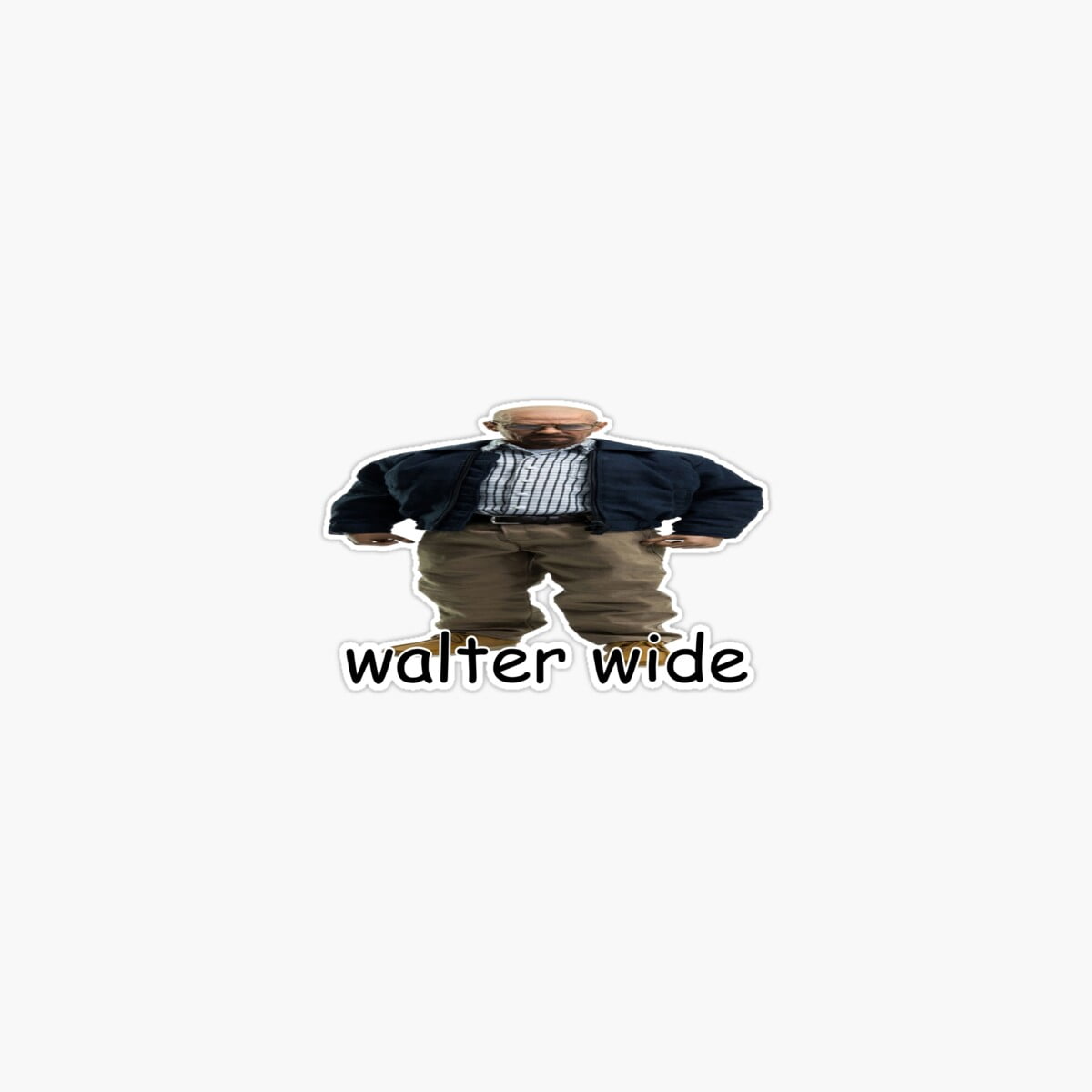 Onim Walter Wide Breaking Bad Walter White Parody Sticker, Phone Decal ...