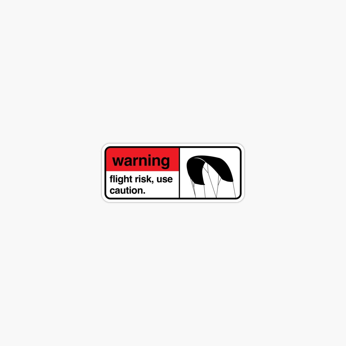 Onim Warning Flight Risk Sticker, Phone Decal Water Bottle Stickers Car ...