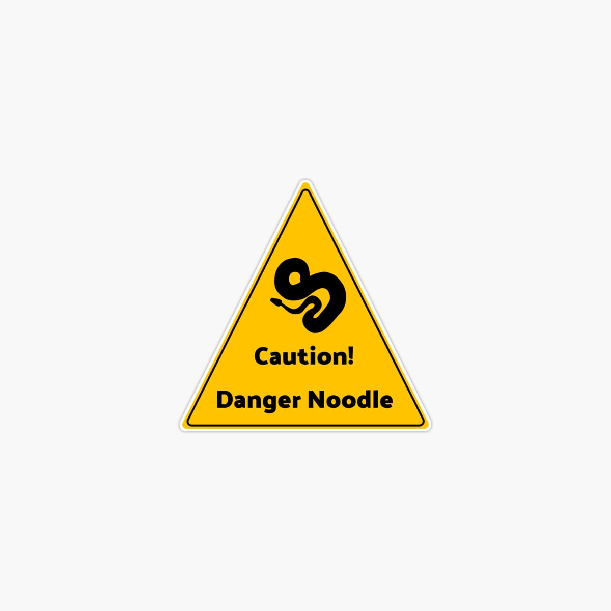 Onim Warning sign Caution Danger Noodle Sticker - Walmart.com