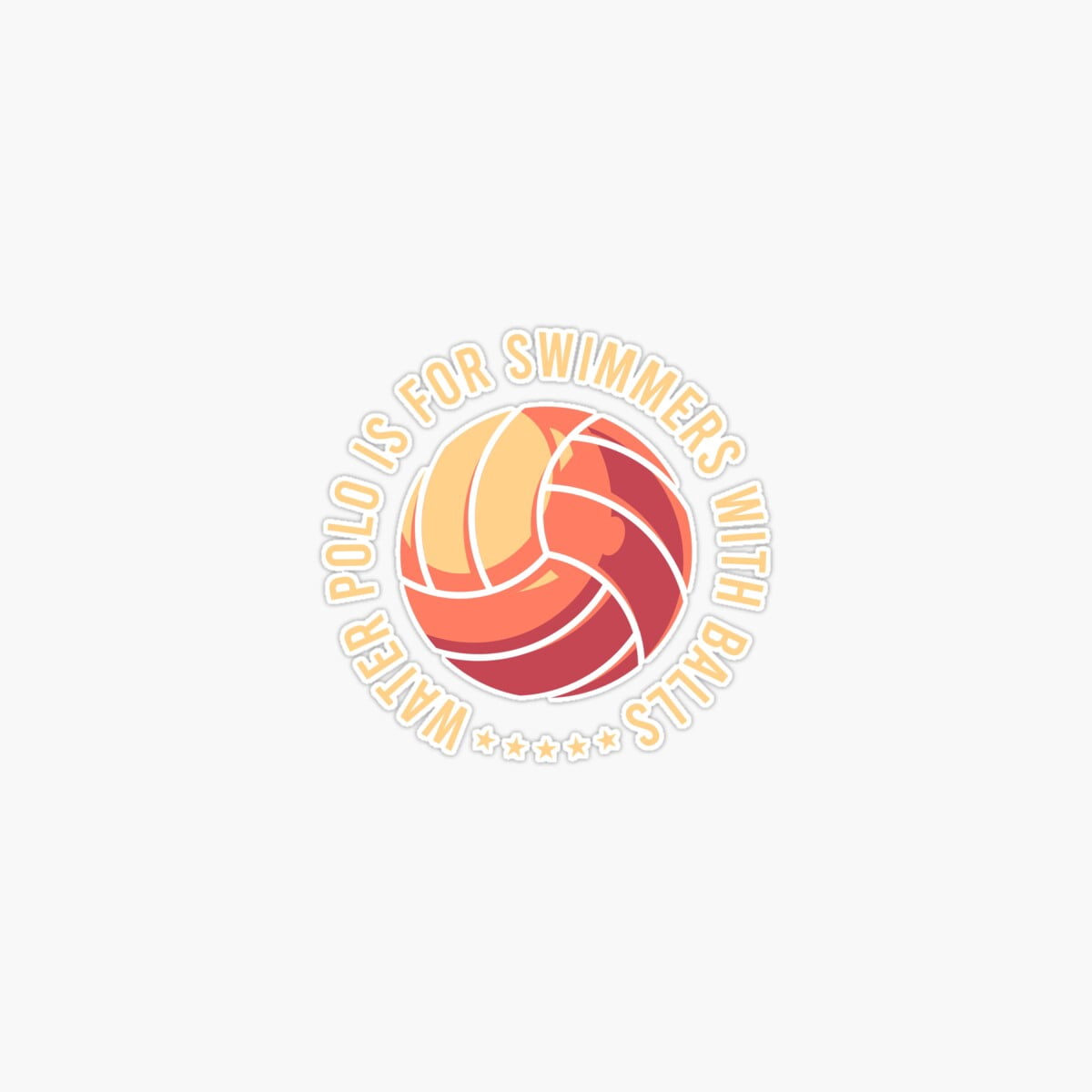 Onim Water Polo Is For Swimmers With Balls Sticker, Phone Decal Water ...