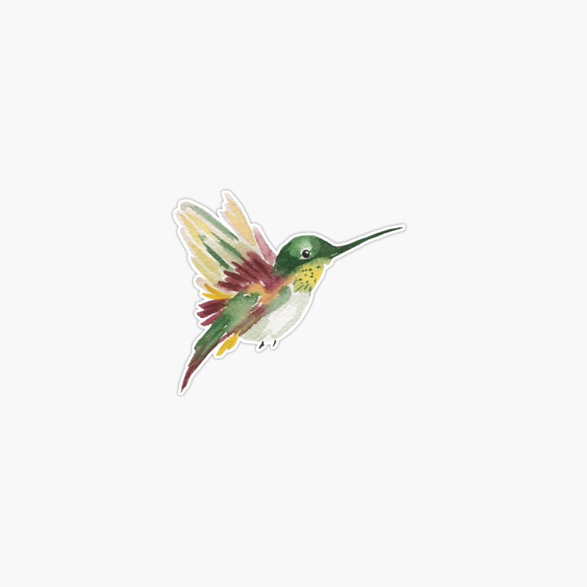 Onim Watercolor Hummingbird Sticker, Phone Decal Water Bottle Stickers ...