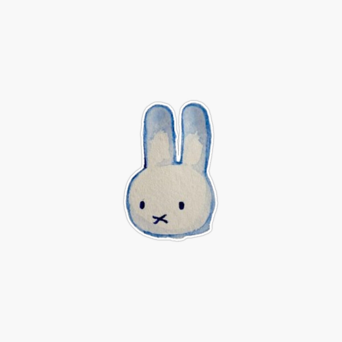 Onim Watercolour Miffy Head Sticker, Phone Decal Water Bottle Stickers ...