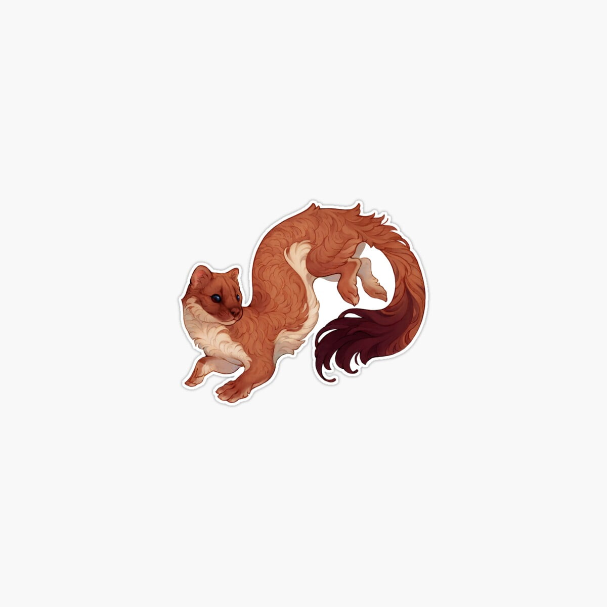 Onim Weasel Sticker, Phone Decal Water Bottle Stickers Car Decals ...