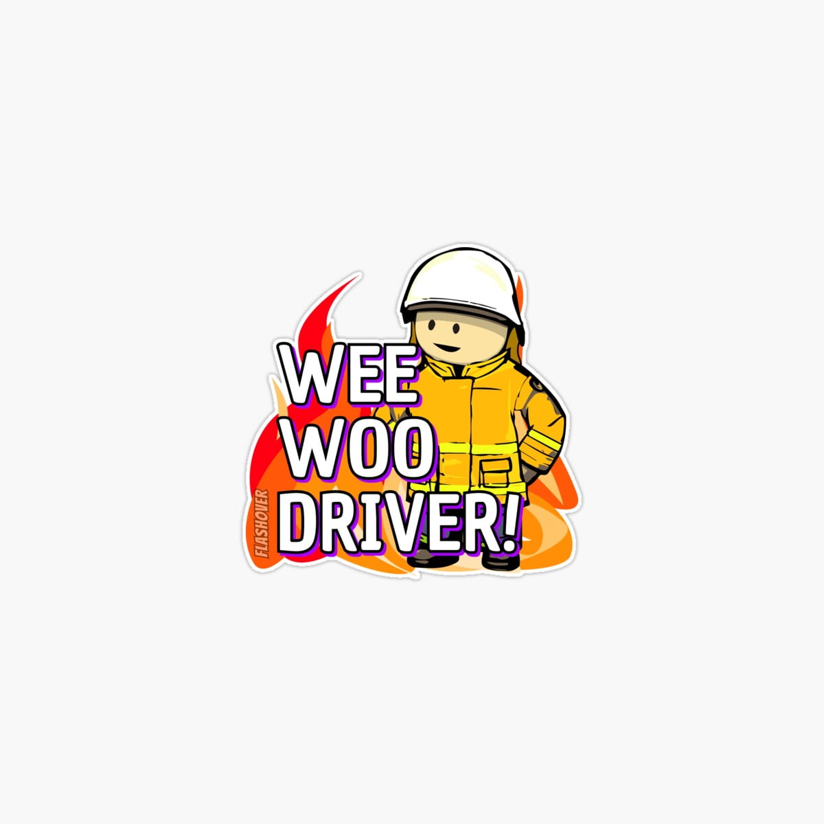 Onim Wee Woo Man Driver! Sticker, Phone Decal Water Bottle Stickers Car ...
