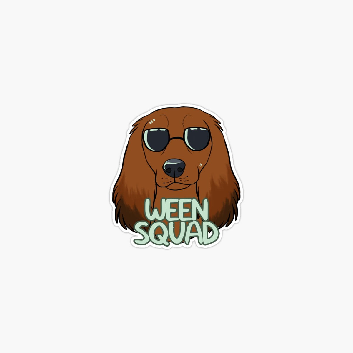 Onim Ween Squad (Longhaired Red) Sticker, Phone Decal Water Bottle ...