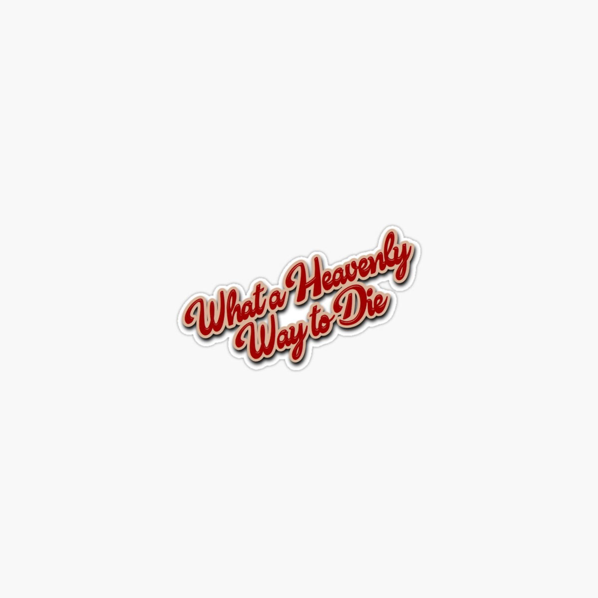 Onim What A Heavenly Way To Die - Troye Sivan Sticker, Phone Decal ...